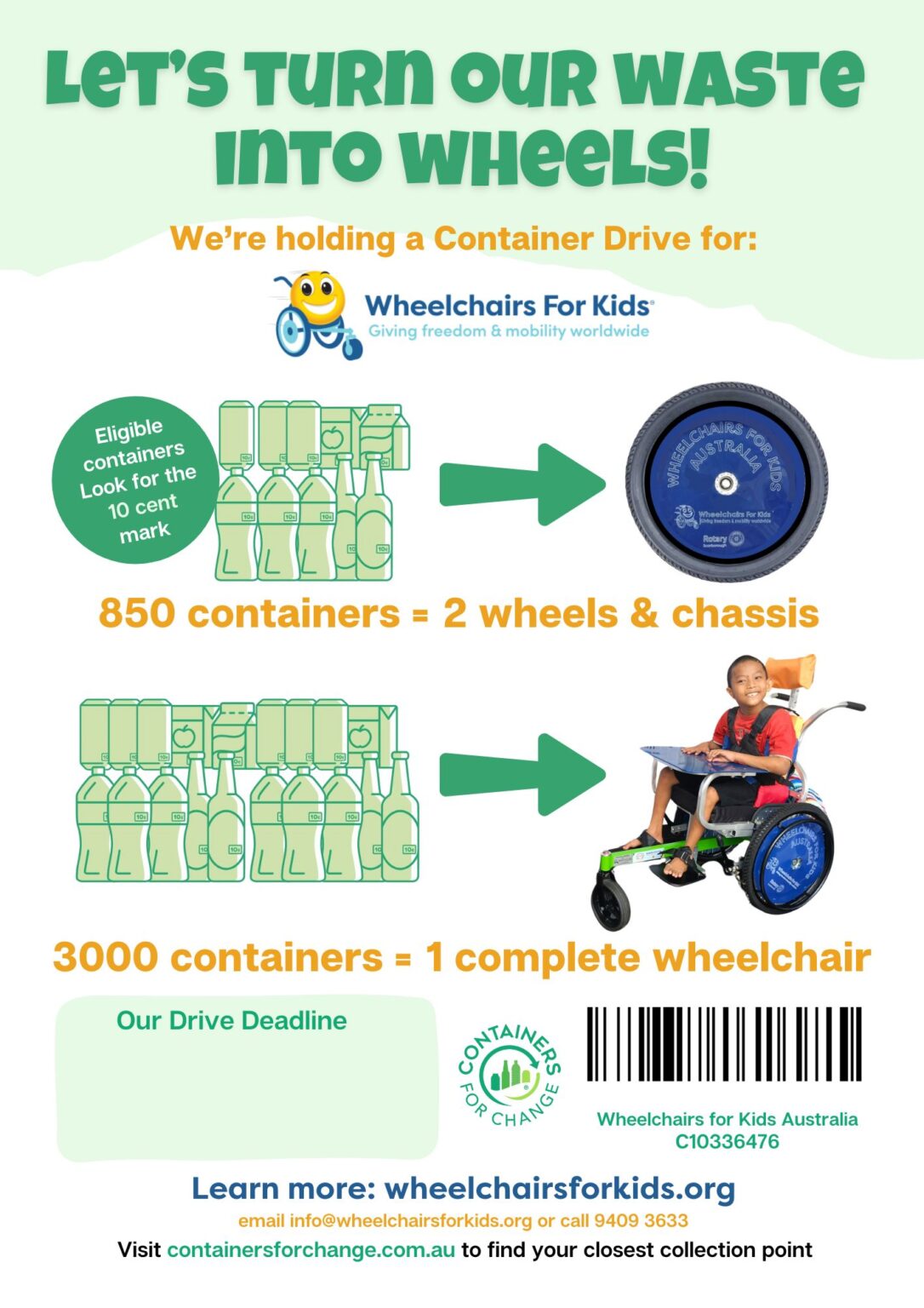 Containers For Change - Wheelchairs for Kids